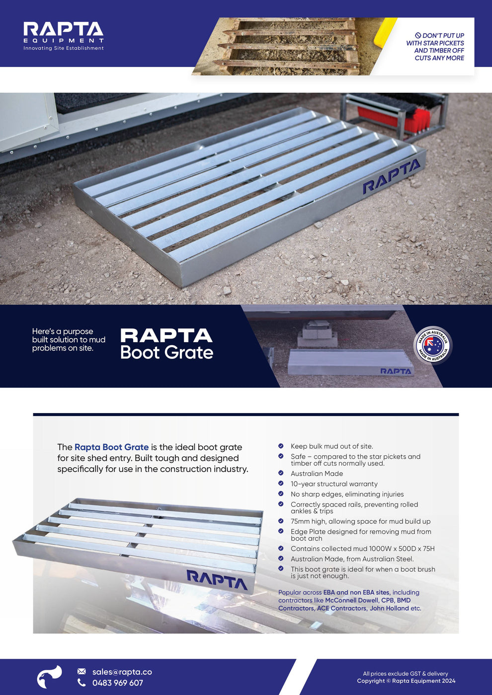 RAPTA Boot Grate – RAPTA Equipment